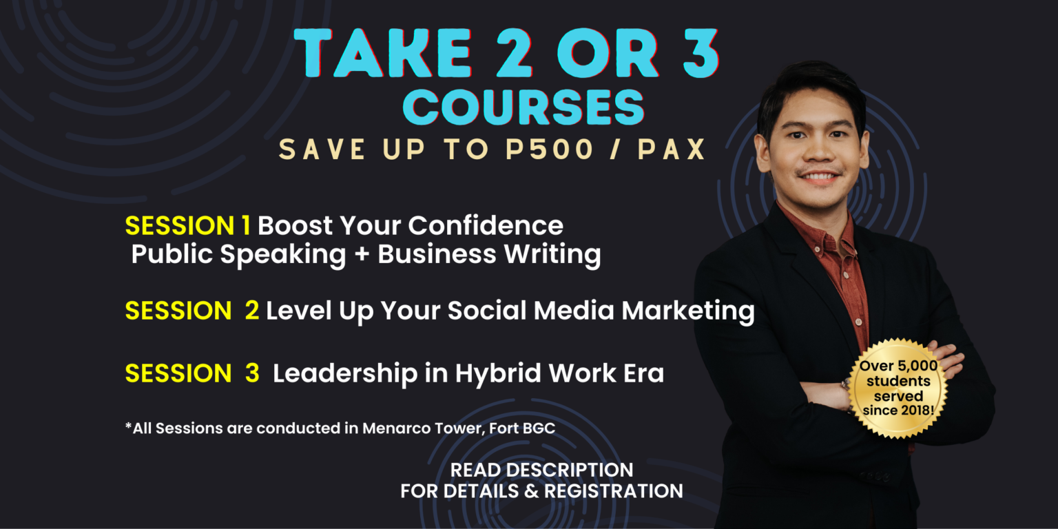 Workshops & Courses - Jonathan Yabut | The Apprentice Asia Winner | Top Asian Motivational Speaker