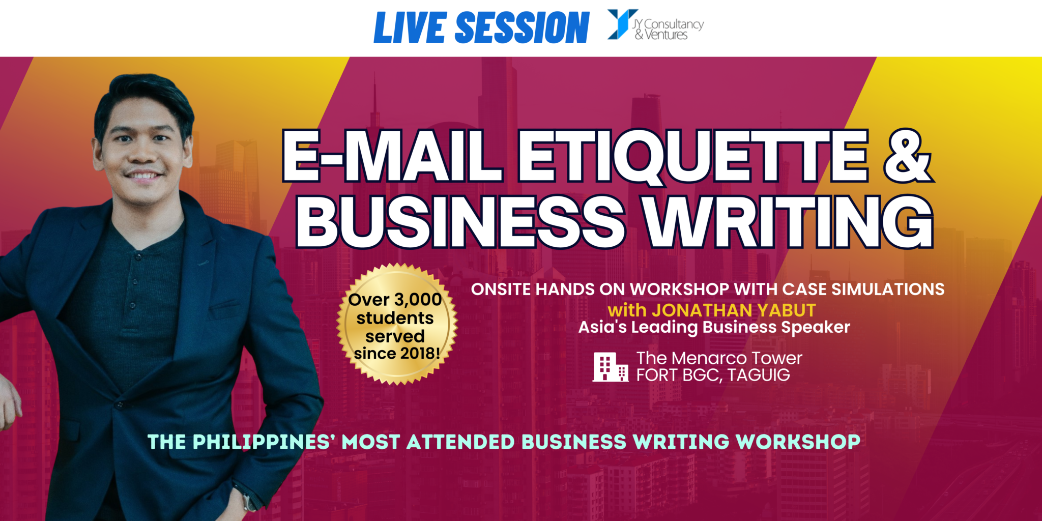 Workshops & Courses - Jonathan Yabut | The Apprentice Asia Winner | Top Asian Motivational Speaker